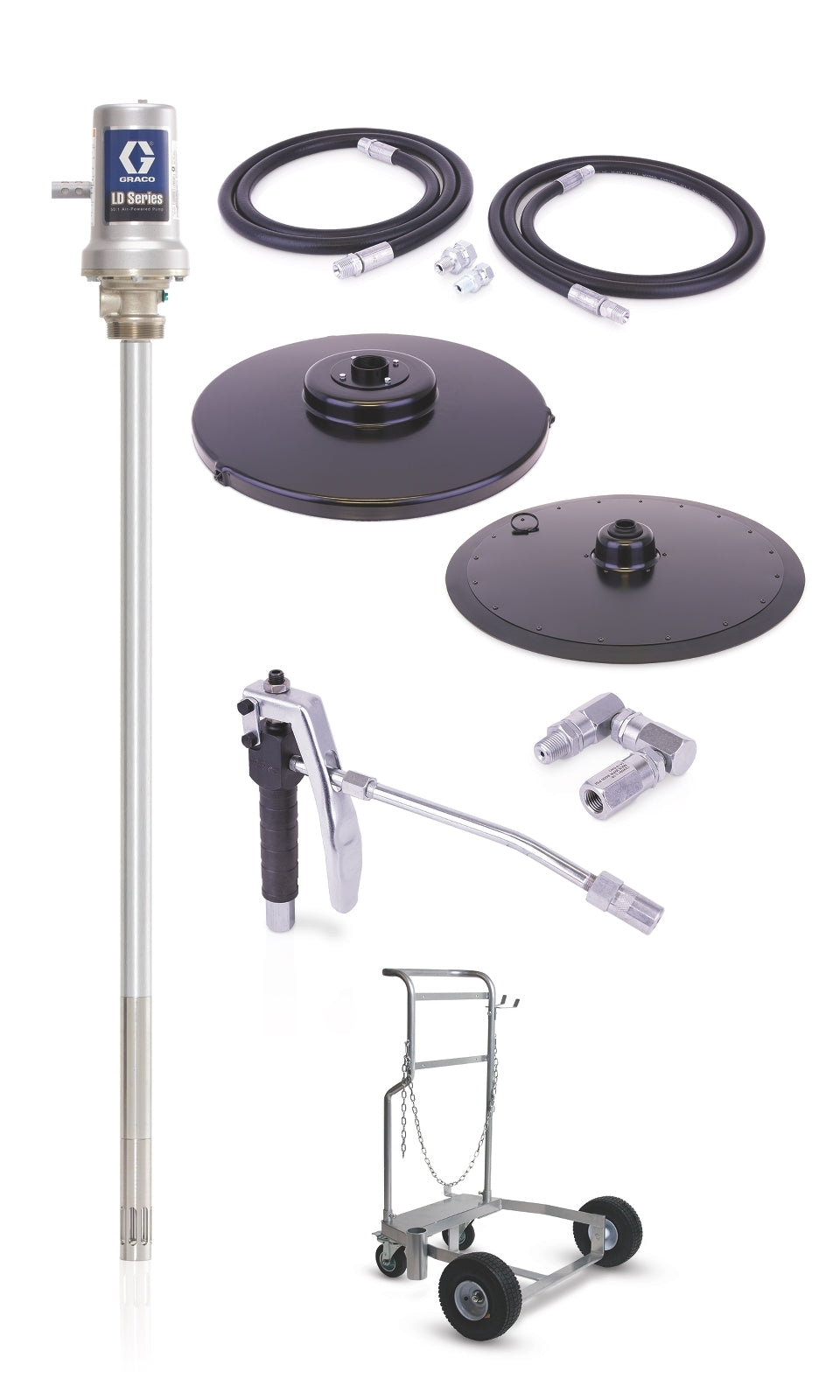 Graco 24J057 Ld Series 50:1 180 Kg Grease Pump Cart Mount Package ...