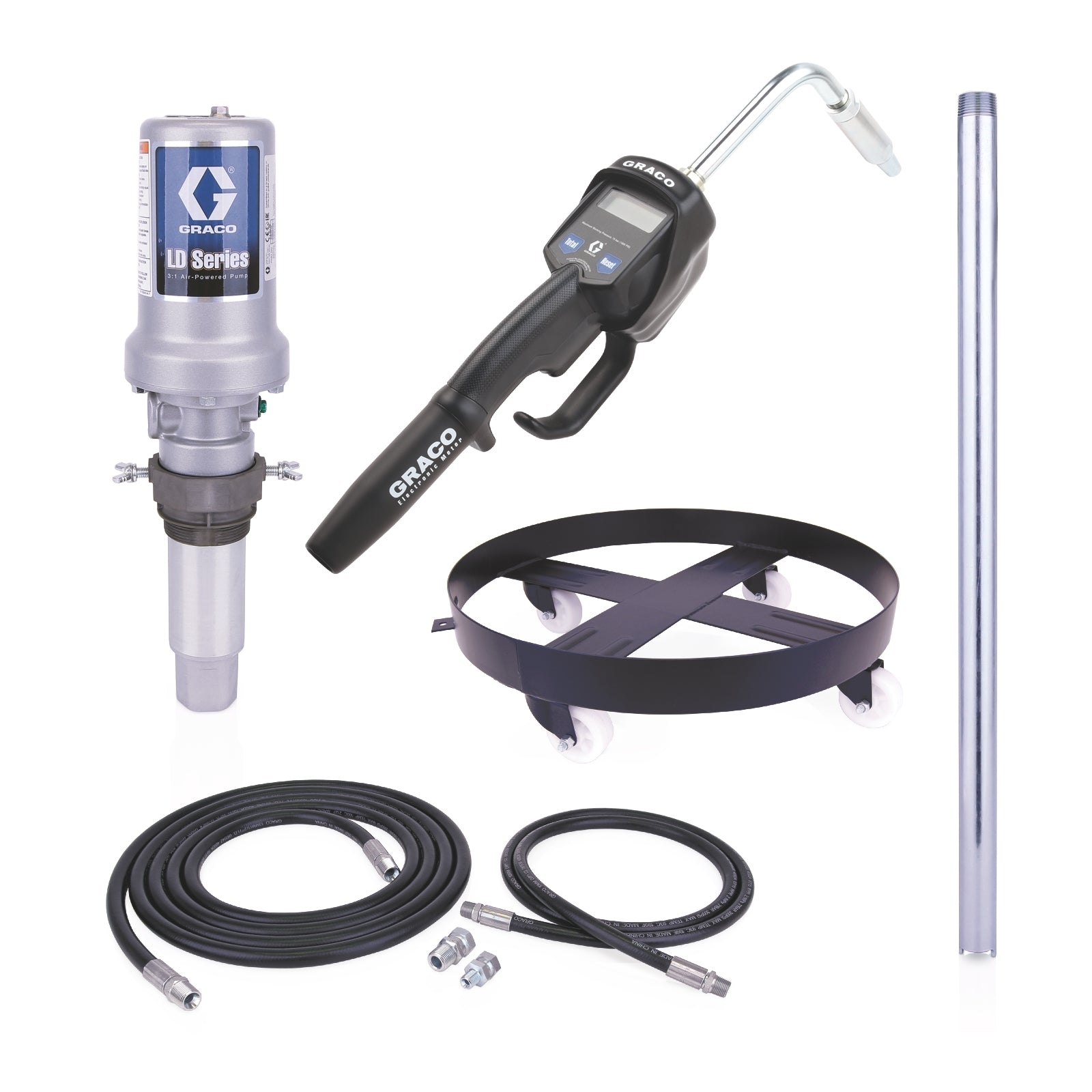 Graco 25C550 LD Series 3:1 Mobile 55 Gallon Oil Pump Package | Innoflo ...
