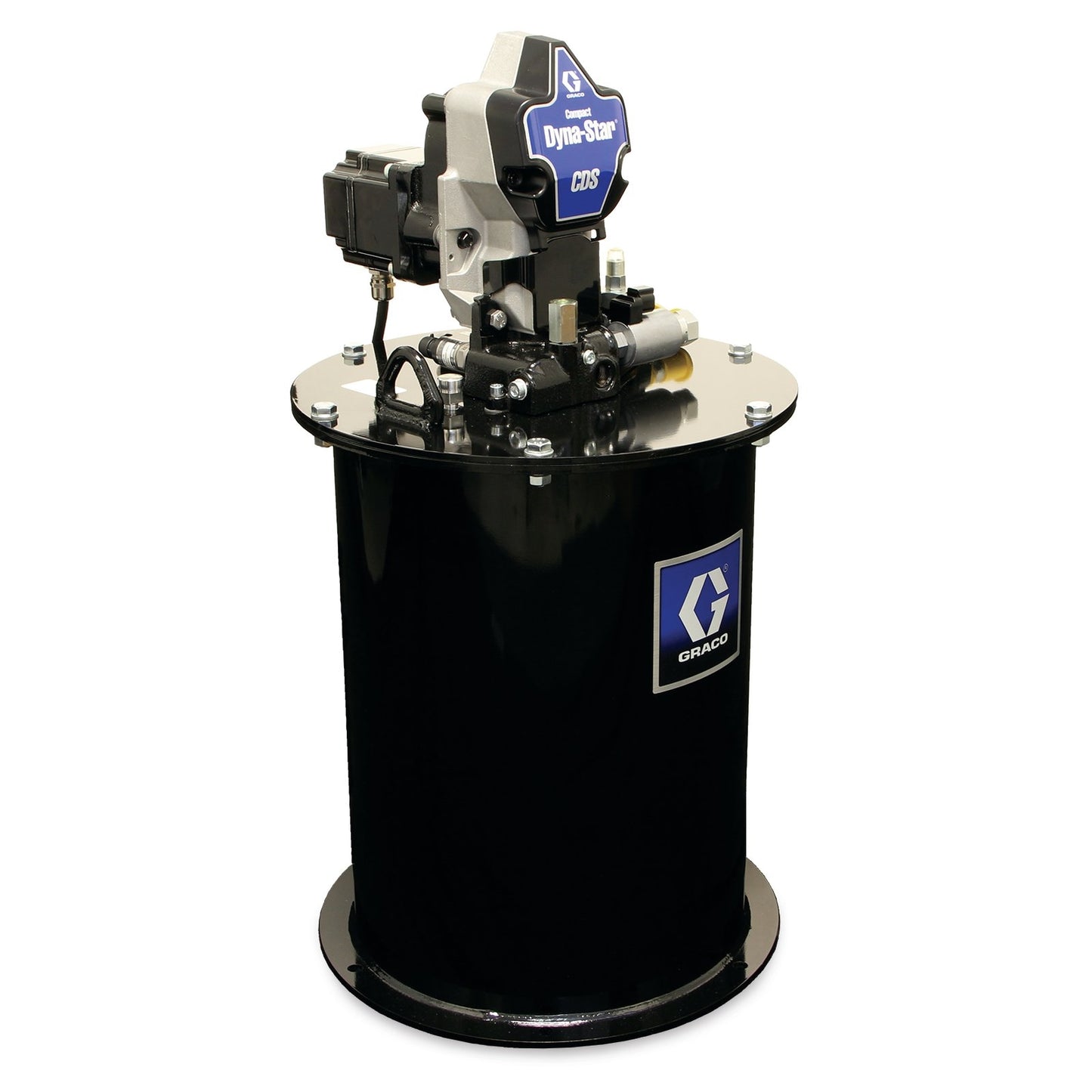 Graco CD3364 Compact Dyna-Star 24 VDC Vent-Valve Grease Pump and 60 lb Reservoir, Follower Plate ...